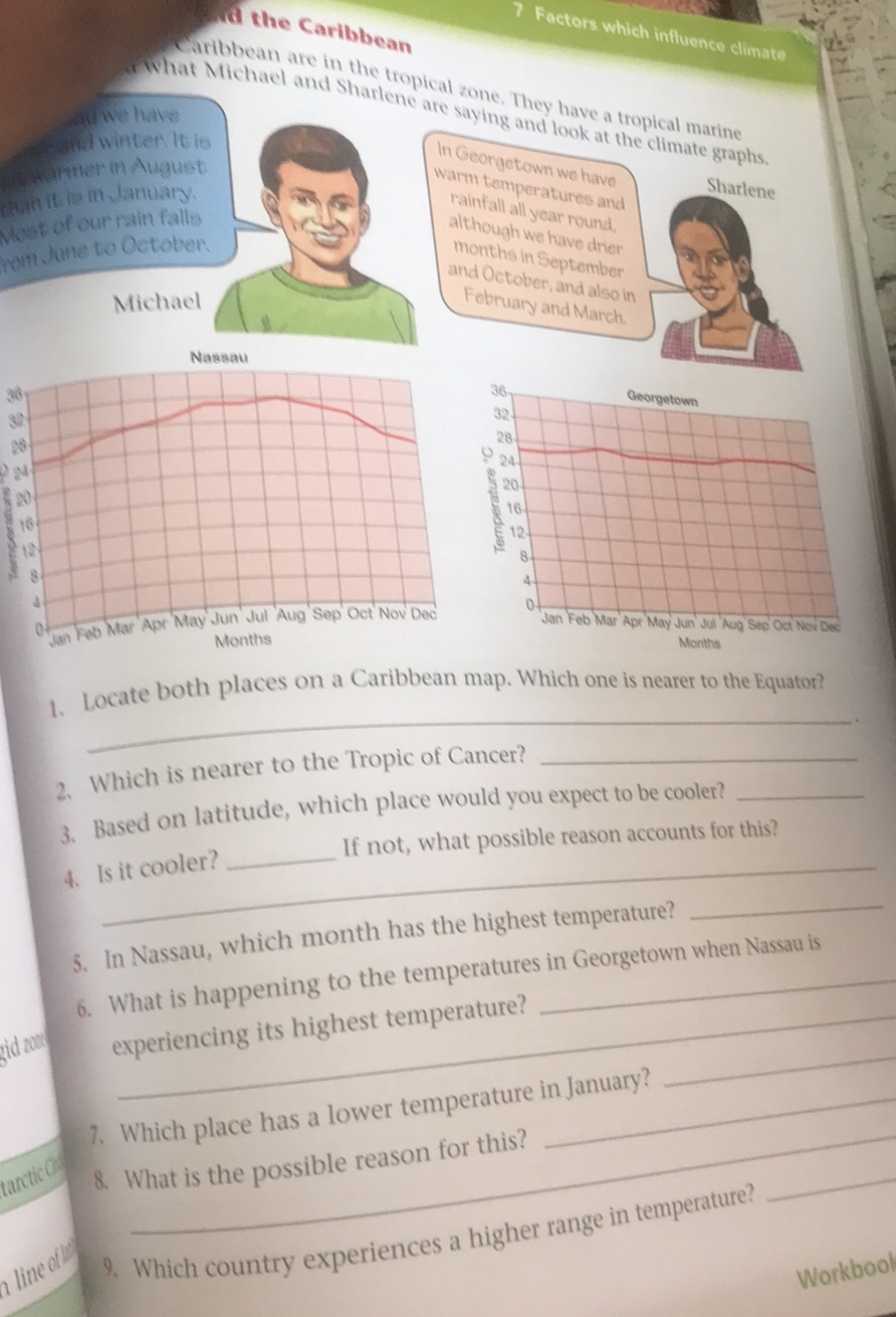 1. Locate both places on a Caribbean map. | StudyX