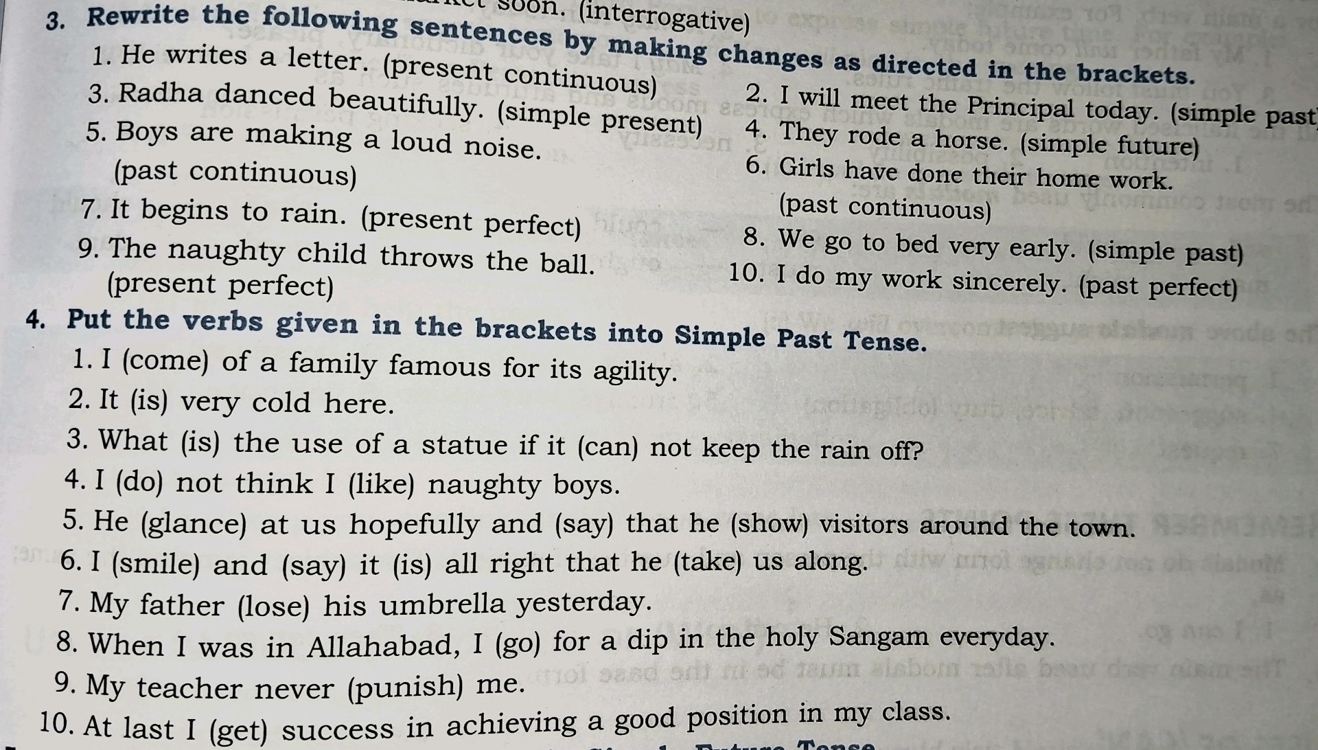 3. Rewrite the following sentences by making | StudyX