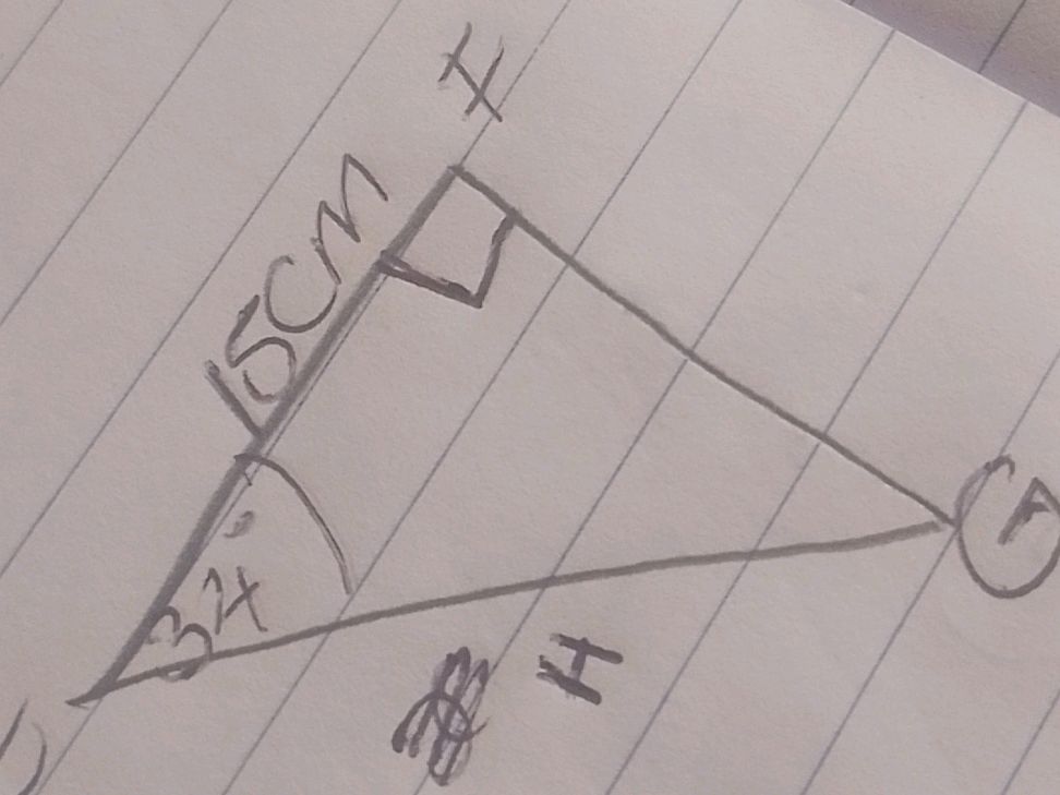 The image shows a right triangle with one | StudyX