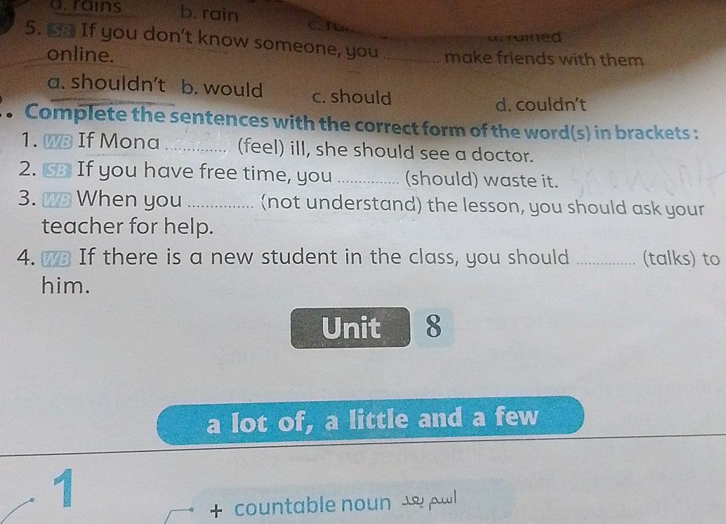 Complete the sentences with the correct form | StudyX