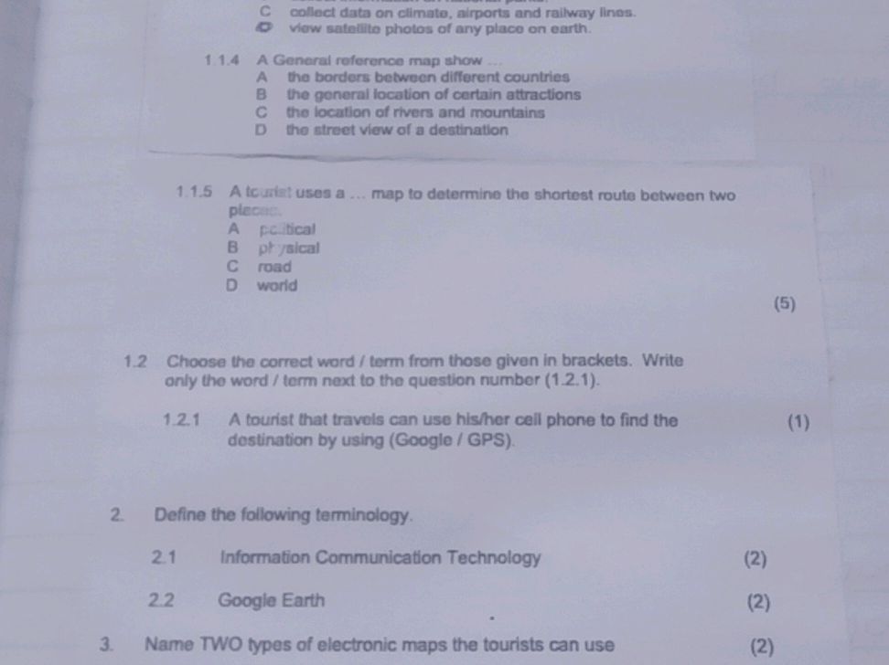 1.1.4 A General reference map show A the | StudyX