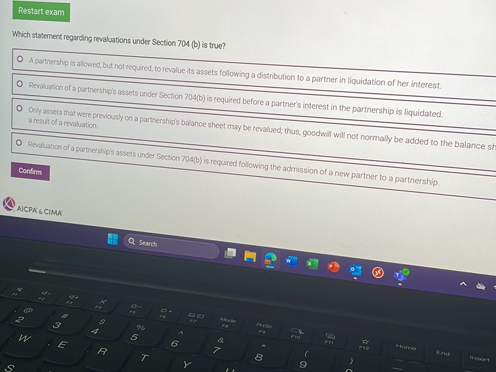 Which statement regarding revaluations under | StudyX