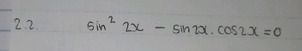 Solving Trigonometric Equation: sin^2(2x) - | StudyX