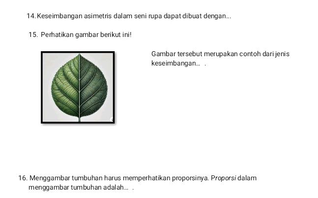 14. Keseimbangan asimetris dalam seni rupa | StudyX