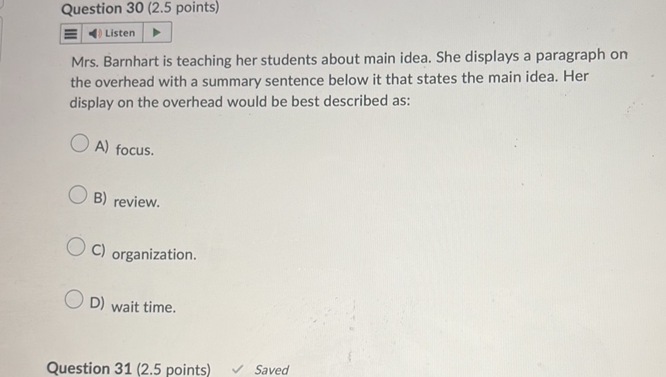 Mrs. Barnhart is teaching her students about | StudyX