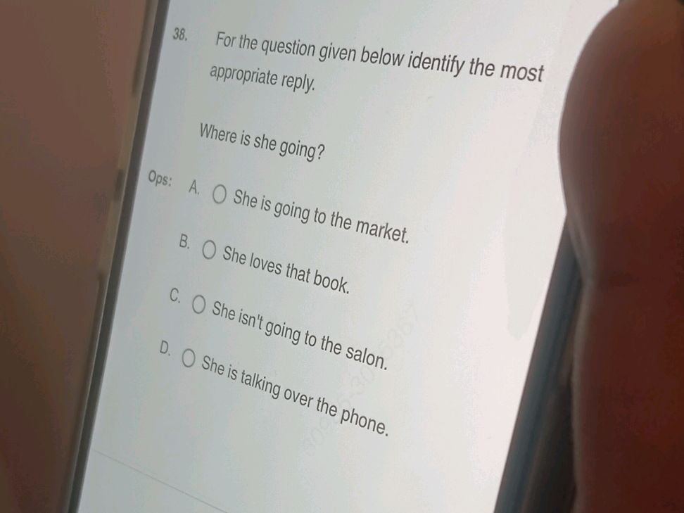 38. For the question given below identify | StudyX