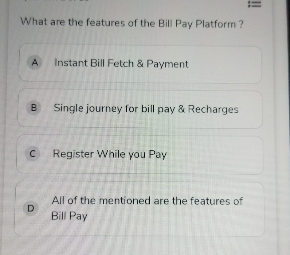 What are the features of the Bill Pay | StudyX