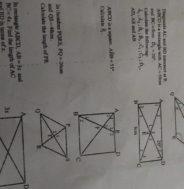 Diagonals AC and BD intersect at B. ABCD is | StudyX