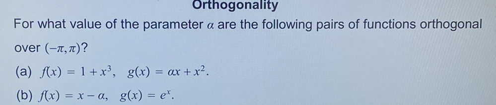 For what value of the parameter \( \) are | StudyX