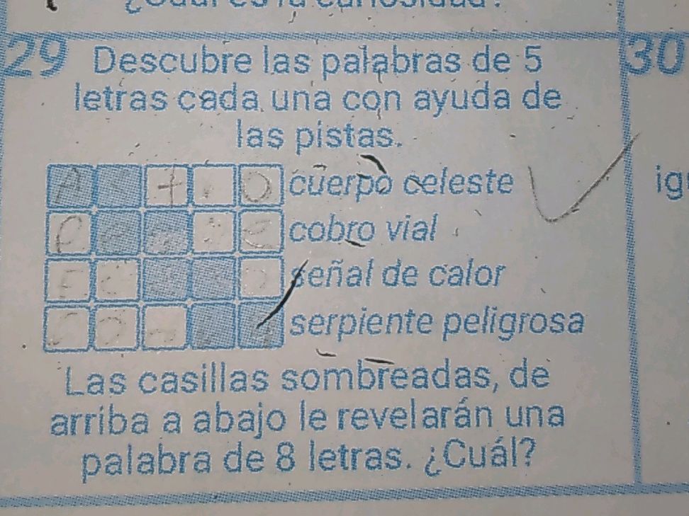 Descubre las palabras de 5 letras cada una | StudyX