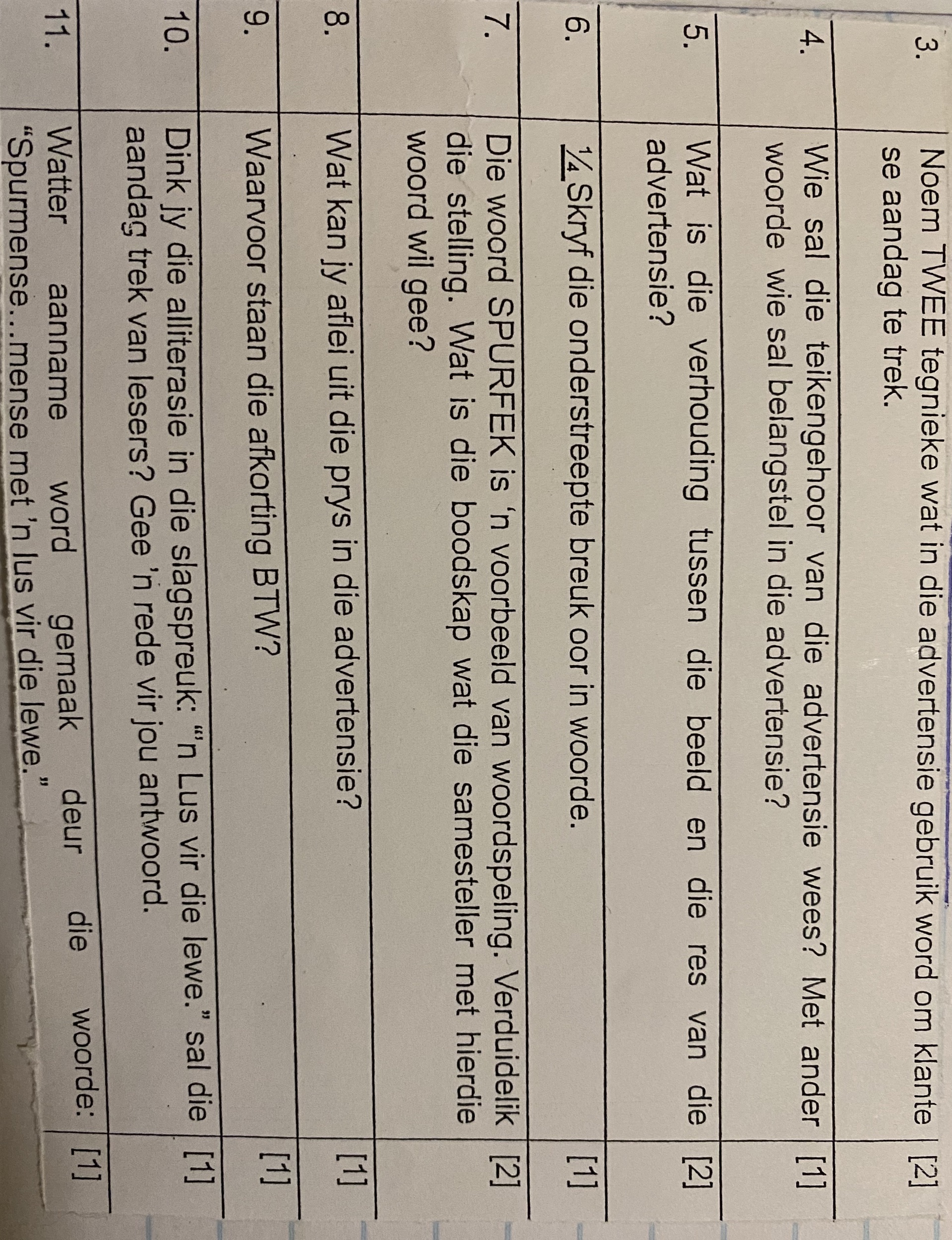 3. Noem TWEE tegnieke wat in die advertensie | StudyX