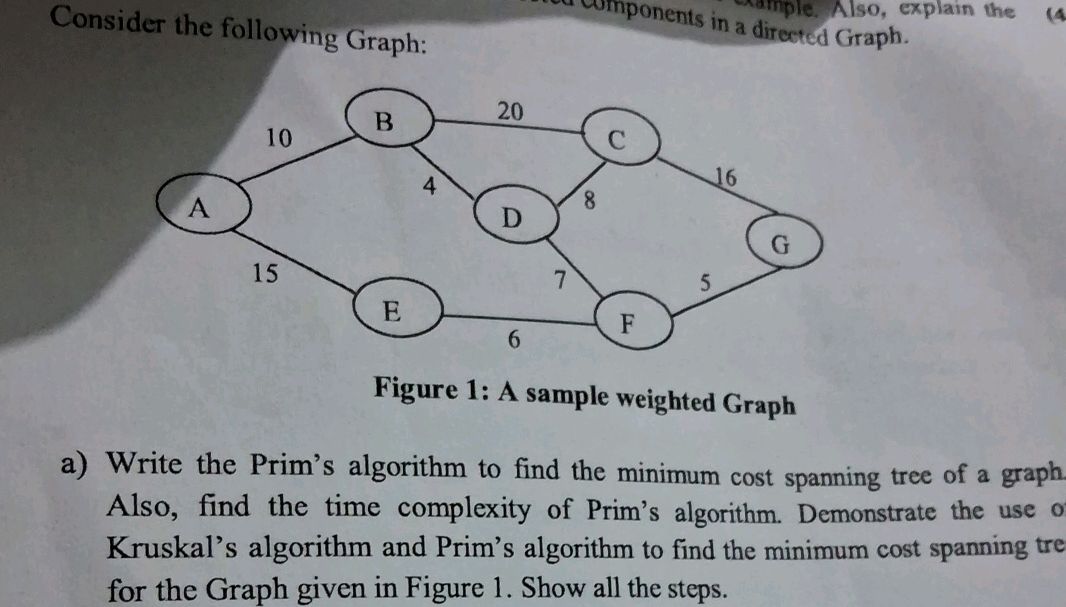 Consider the following Graph: ``` A | StudyX