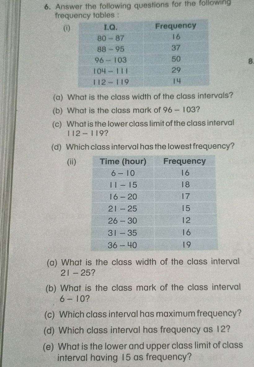 6. Answer the following questions for the | StudyX