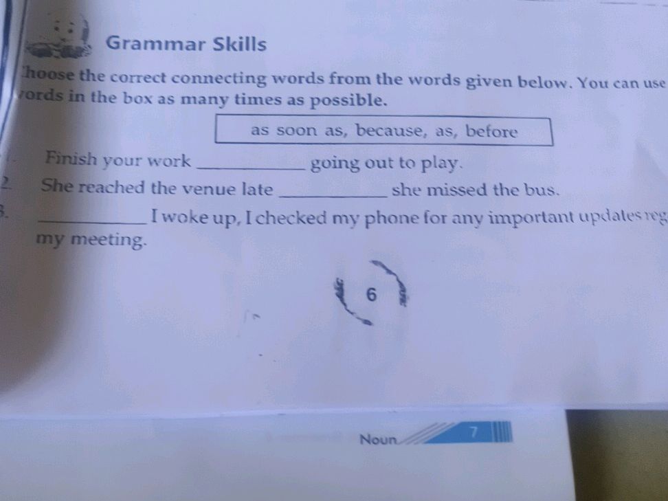 Choose the correct connecting words from the | StudyX