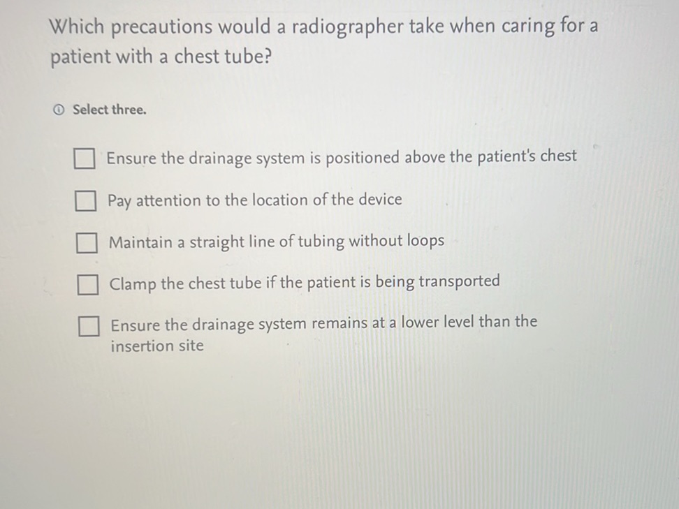 Which precautions would a radiographer take