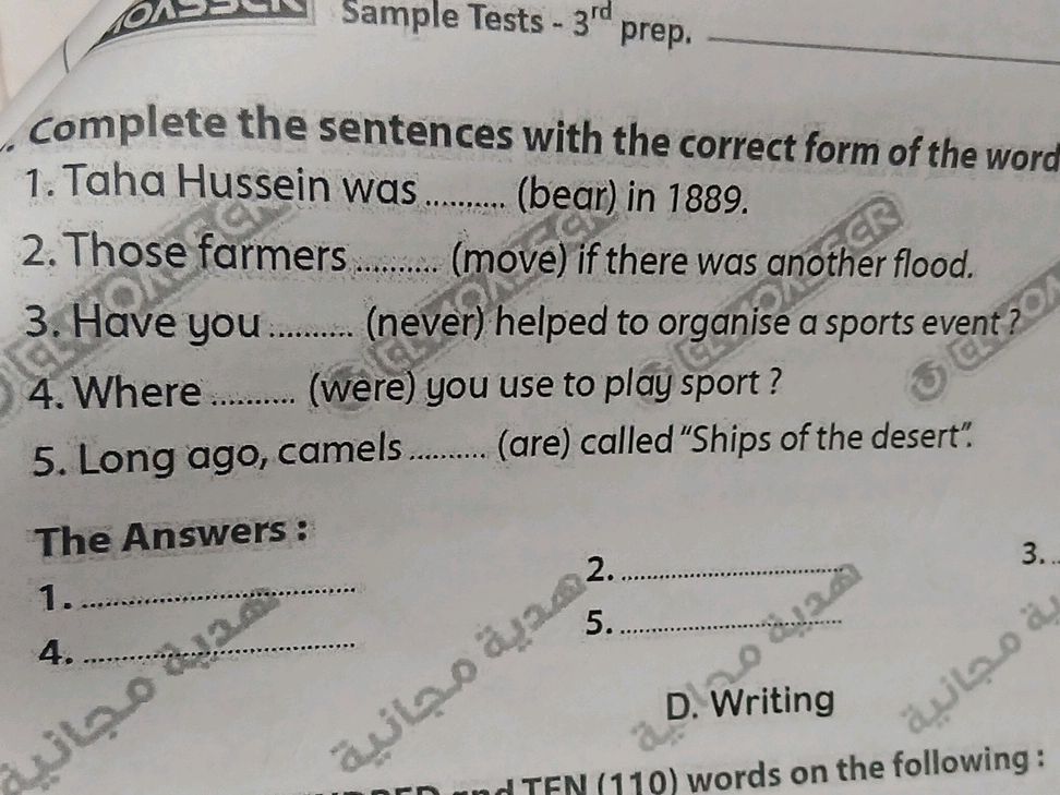 Complete the sentences with the correct form | StudyX