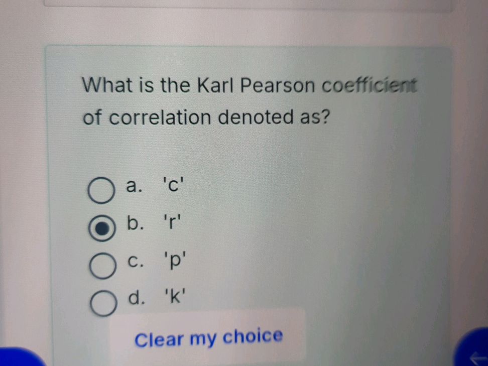 What is the Karl Pearson coefficient of | StudyX