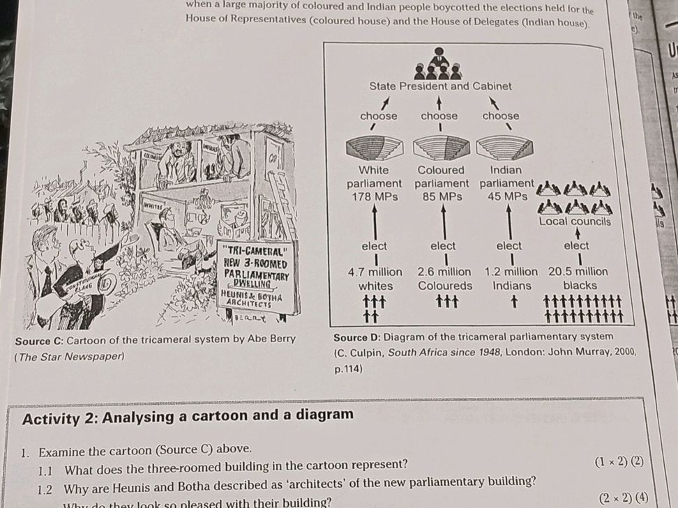 Activity 2: Analysing a cartoon and a | StudyX