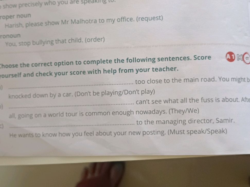 Choose the correct option to complete the | StudyX