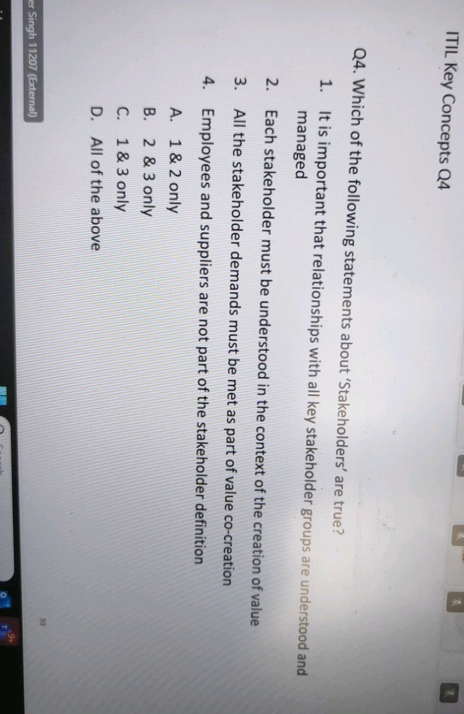 Q4. Which of the following statements about | StudyX