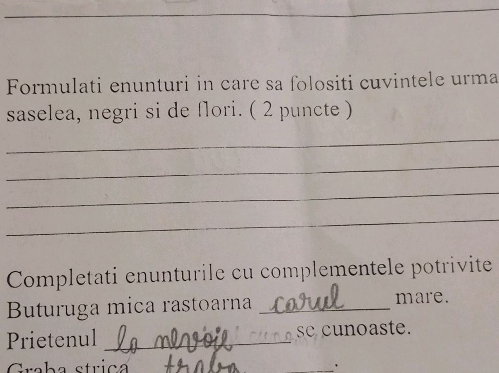 Formulati enunturi in care sa folositi | StudyX