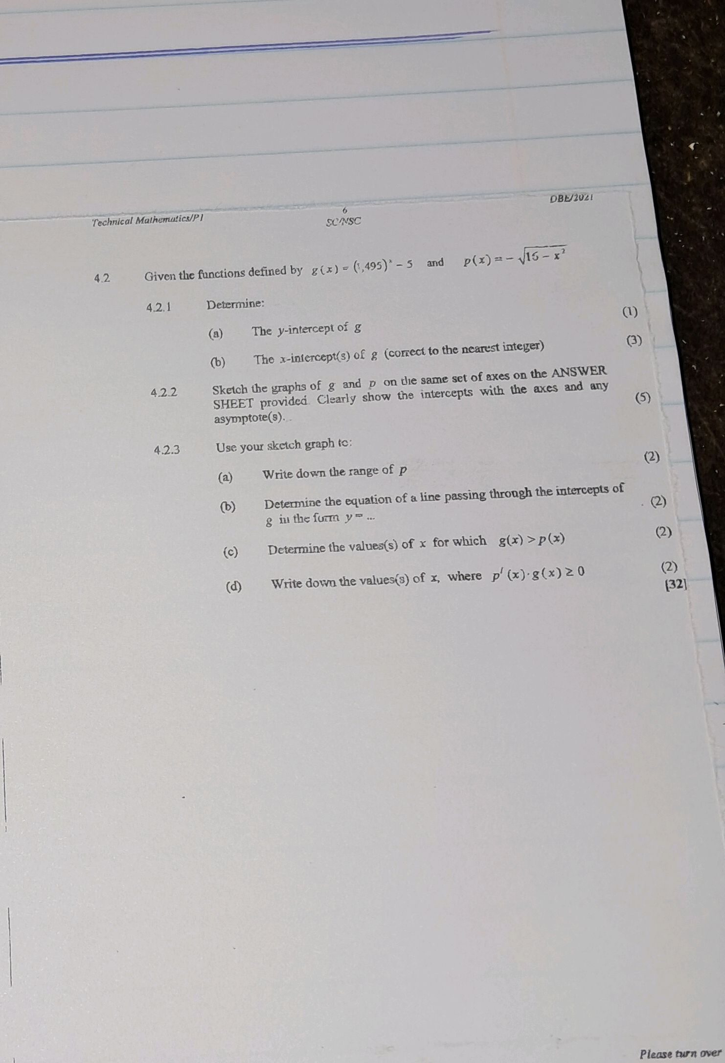 4. 2 Given the functions defined by $g(x) = | StudyX
