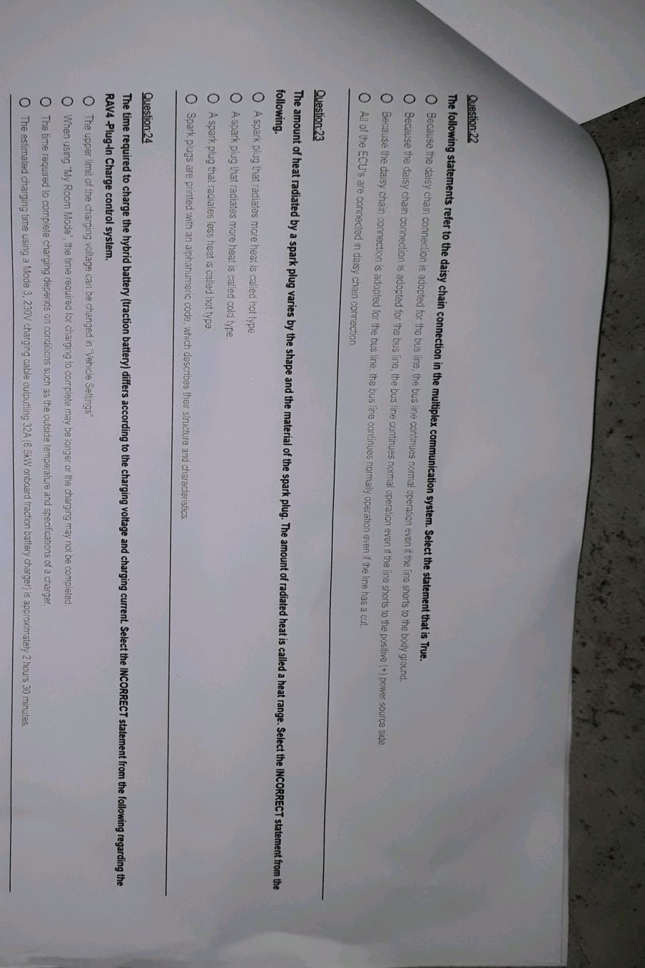 Question:22 The following statements refer | StudyX