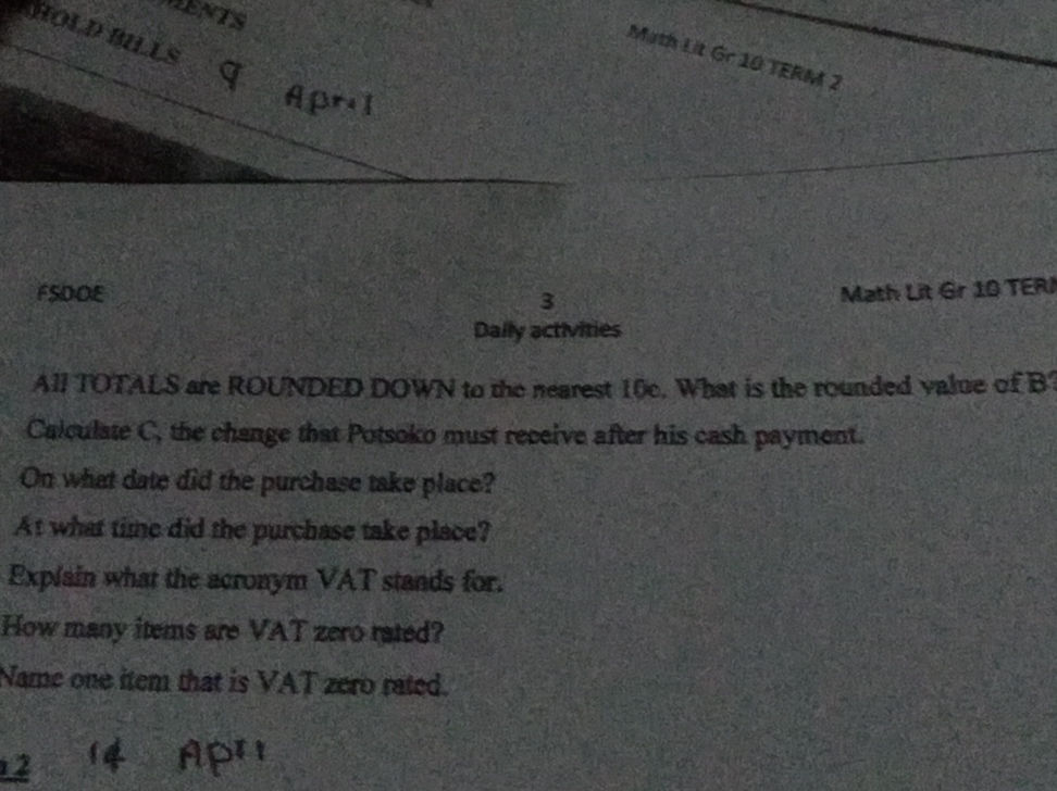 All TOTALS are ROUNDED DOWN to the nearest | StudyX