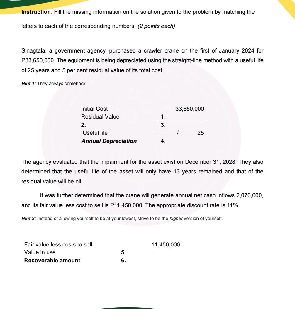 Instruction: Fill the missing information on | StudyX