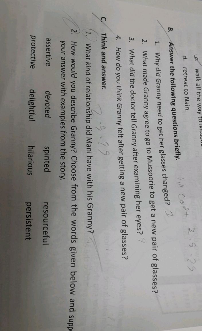 B. Answer the following questions briefly. | StudyX