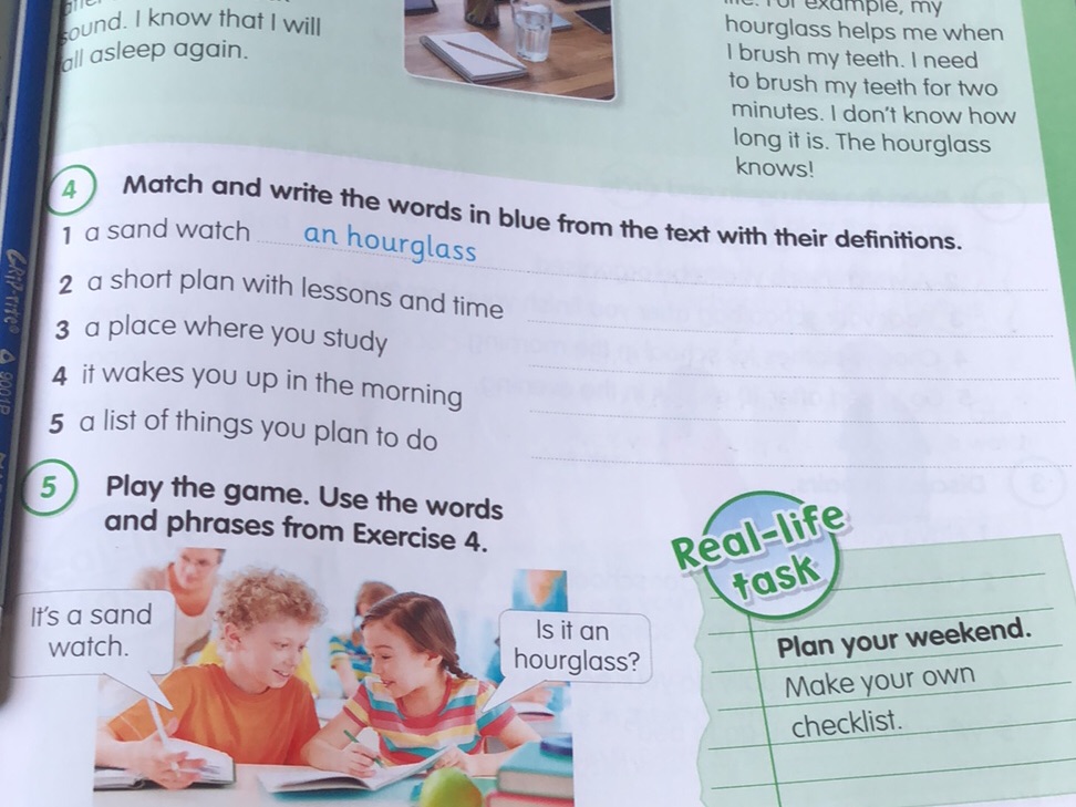 Match and write the words in blue from the | StudyX