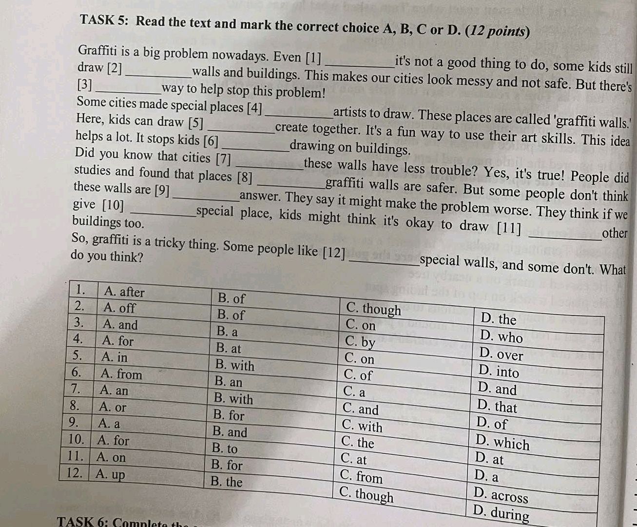 TASK 5: Read the text and mark the correct | StudyX