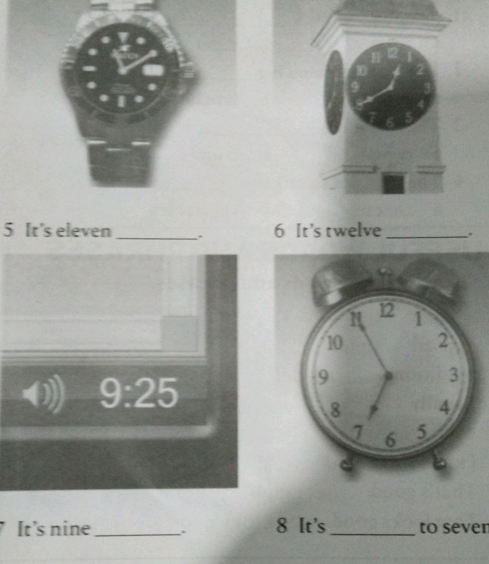 5 It's eleven 6 It's twelve 7 It's nine | StudyX