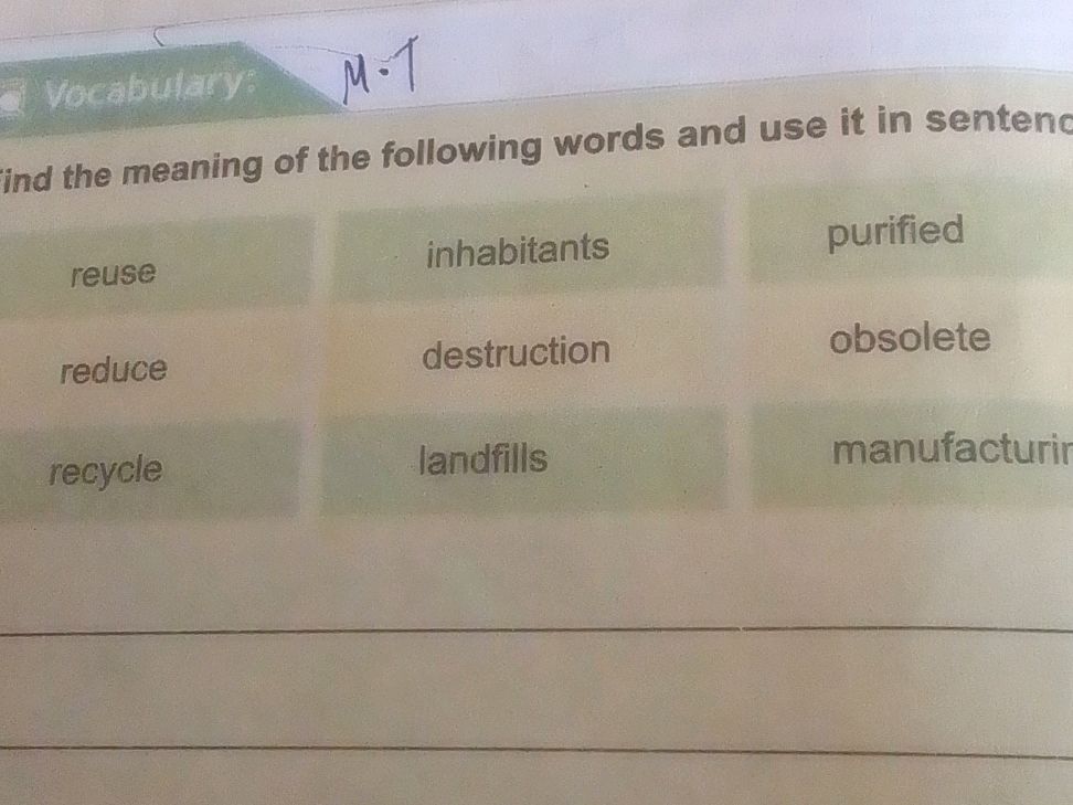 Find the meaning of the following words and | StudyX