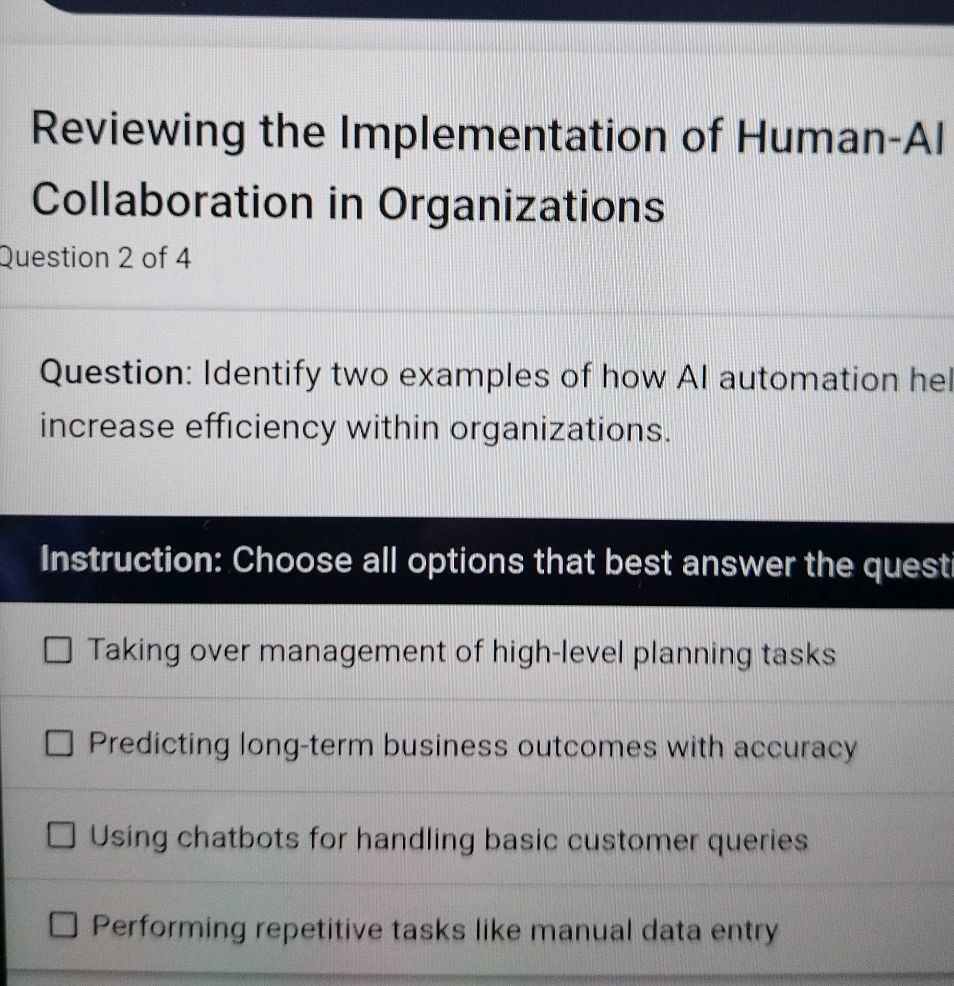 Question: Identify two examples of how AI | StudyX