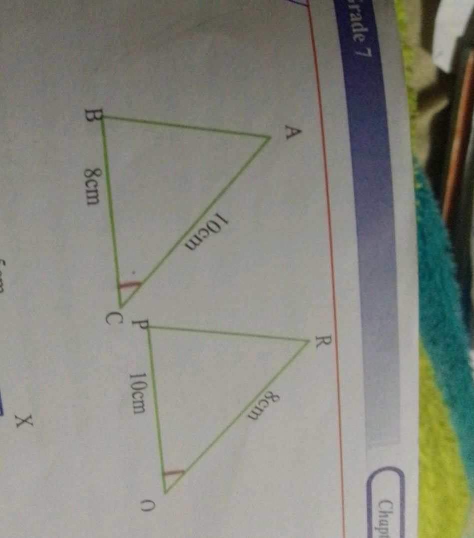 The image shows two triangles. The first | StudyX