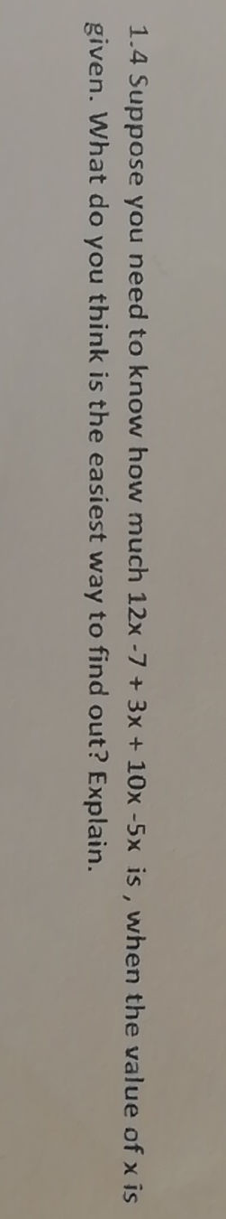 1. 4 Suppose you need to know how much $12x | StudyX