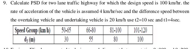 9. Calculate PSD for two lane traffic | StudyX