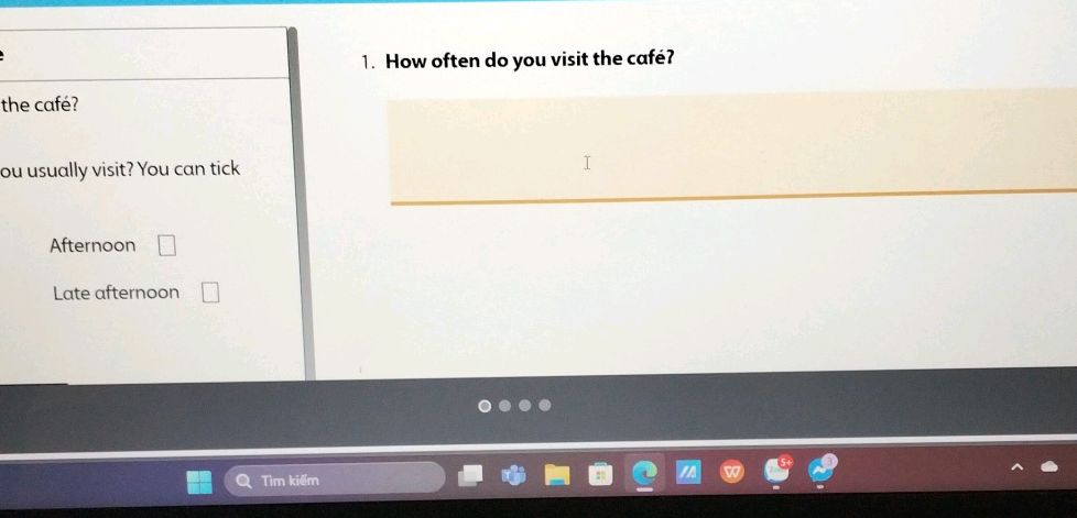 1. How often do you visit the café? | StudyX