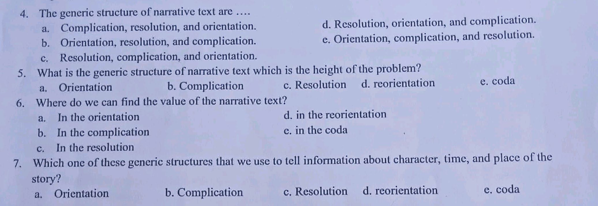 4. The generic structure of narrative text | StudyX