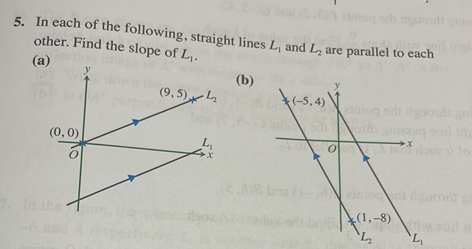 5. In each of the following, straight lines | StudyX
