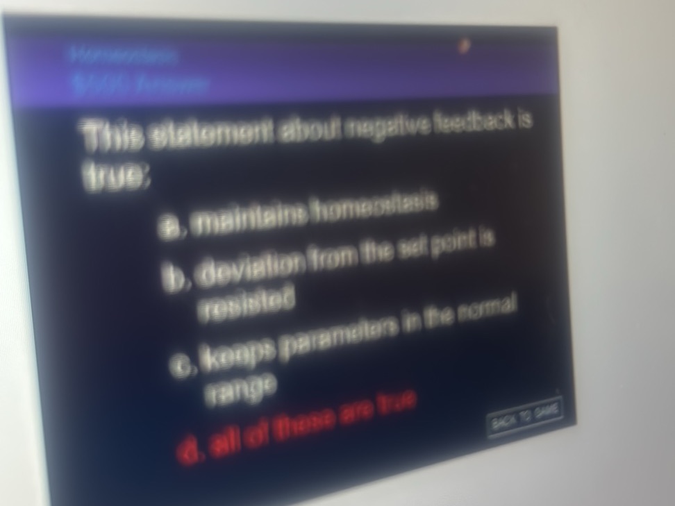 This statement about negative feedback is | StudyX