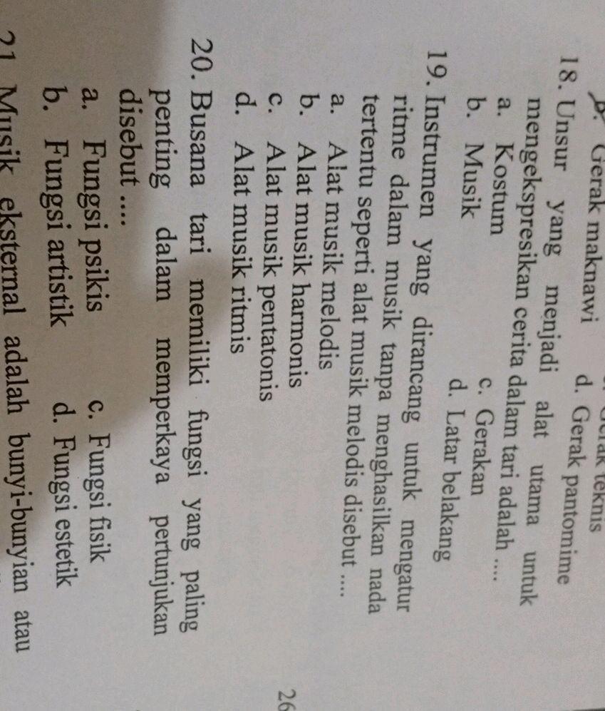 18. Unsur yang menjadi alat utama untuk | StudyX