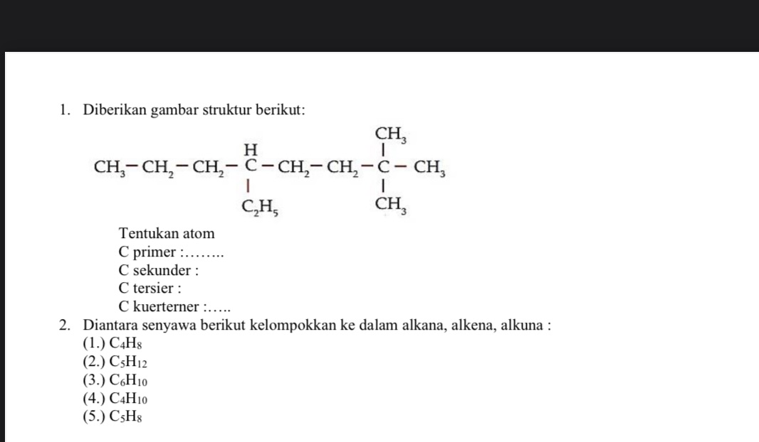 1. Diberikan gambar struktur berikut: ``` | StudyX