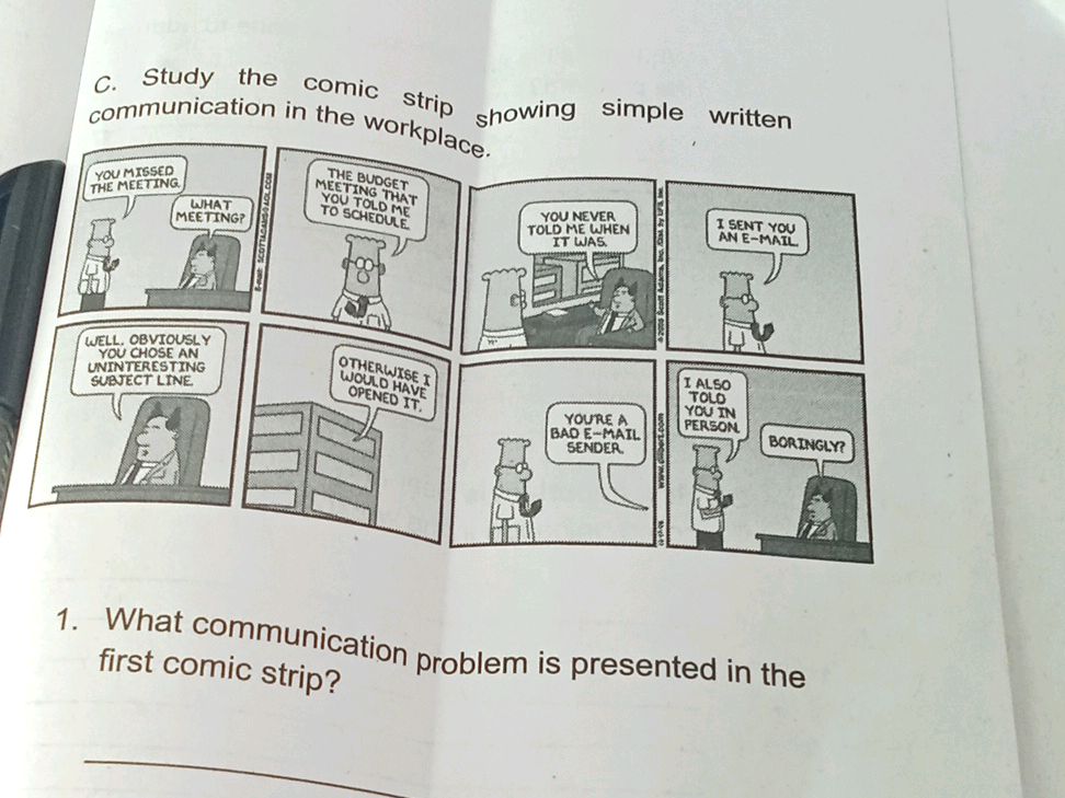 C. Study the comic strip showing simple | StudyX