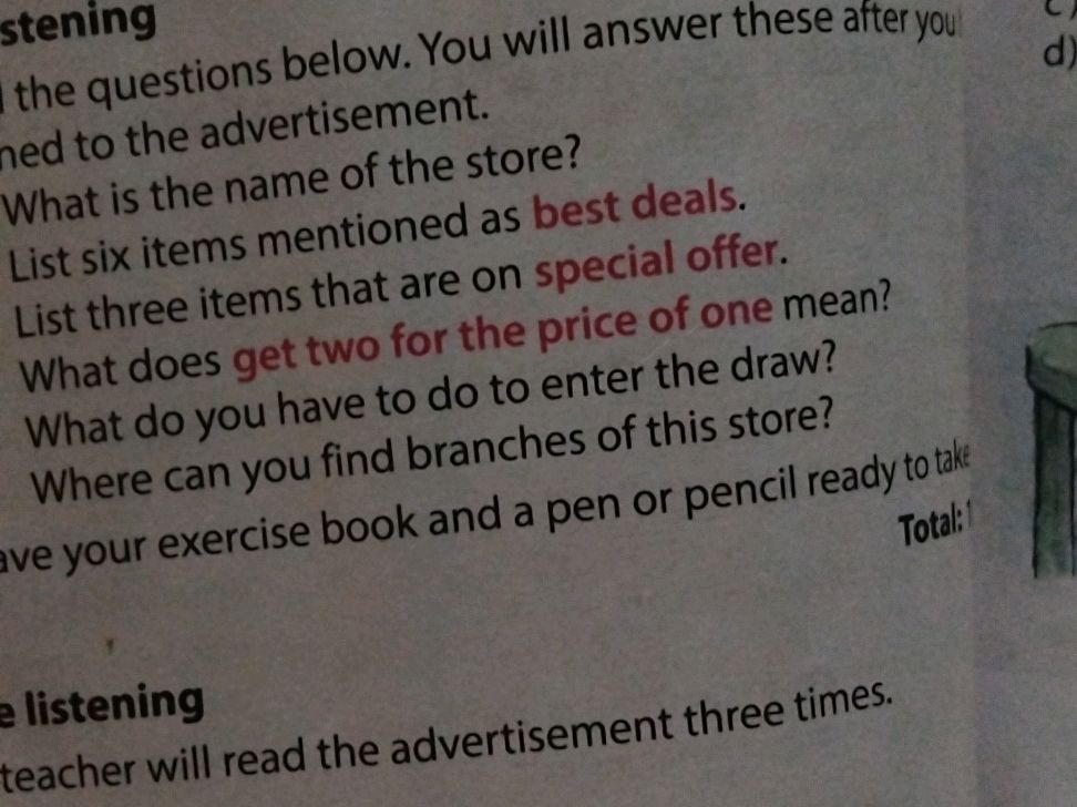 What is the name of the store? List six | StudyX