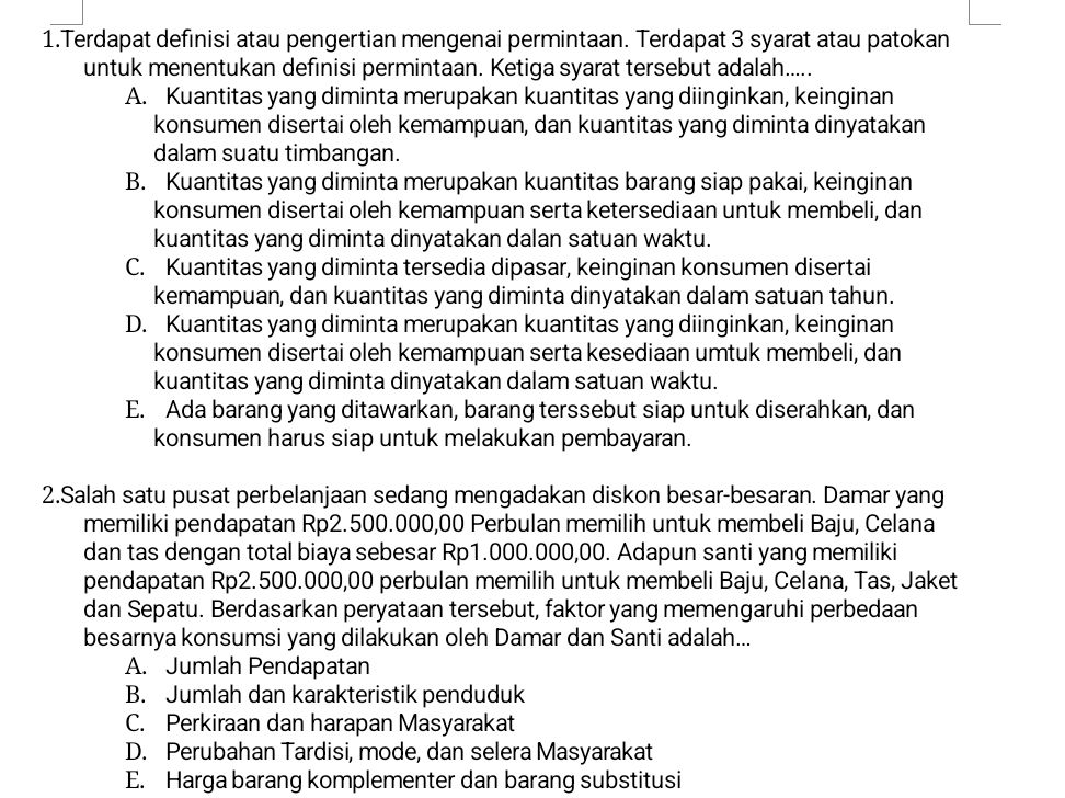 1. Terdapat definisi atau pengertian | StudyX