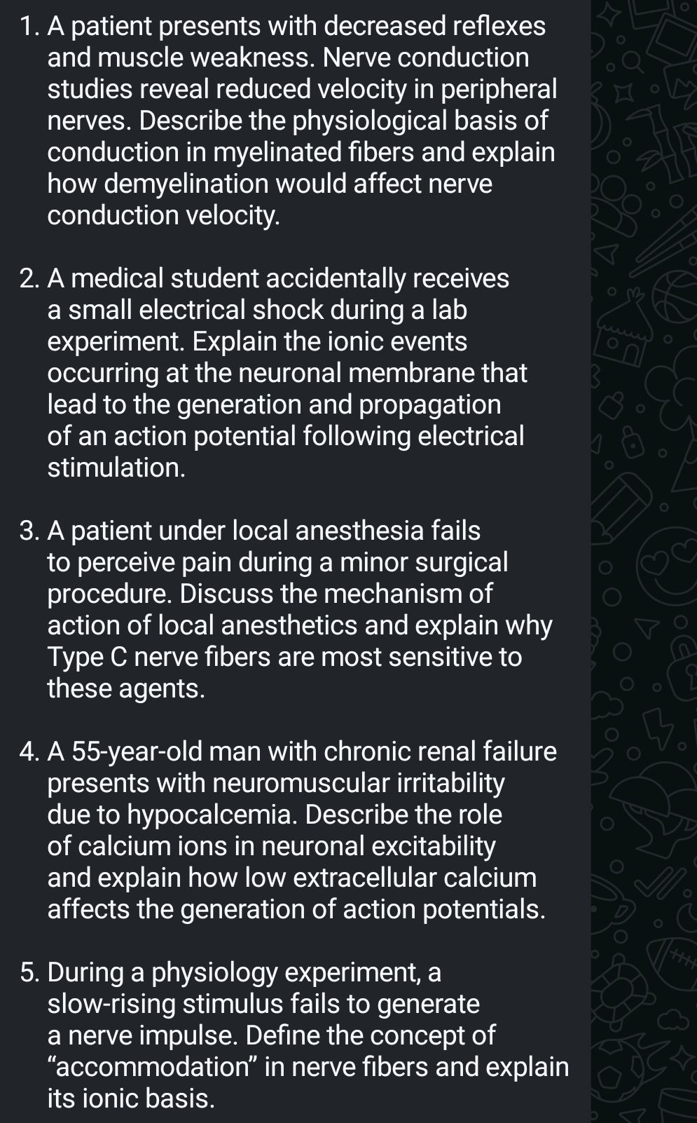1. A patient presents with decreased | StudyX