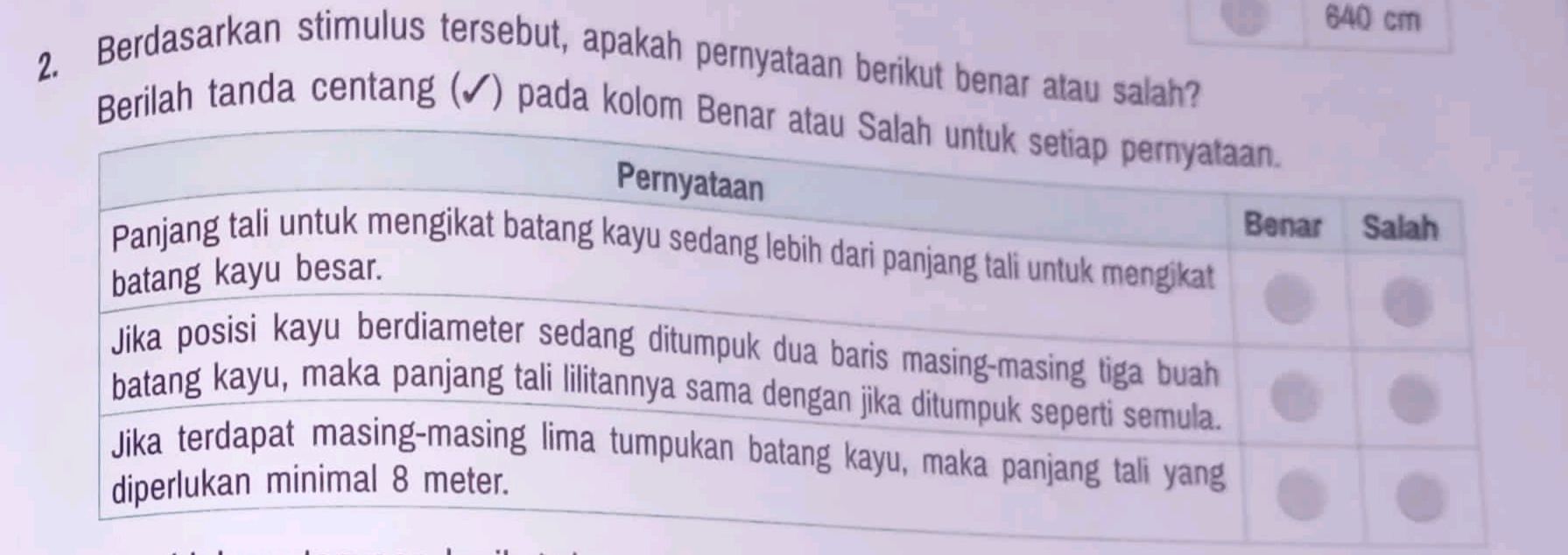 2. Berdasarkan stimulus tersebut, apakah | StudyX