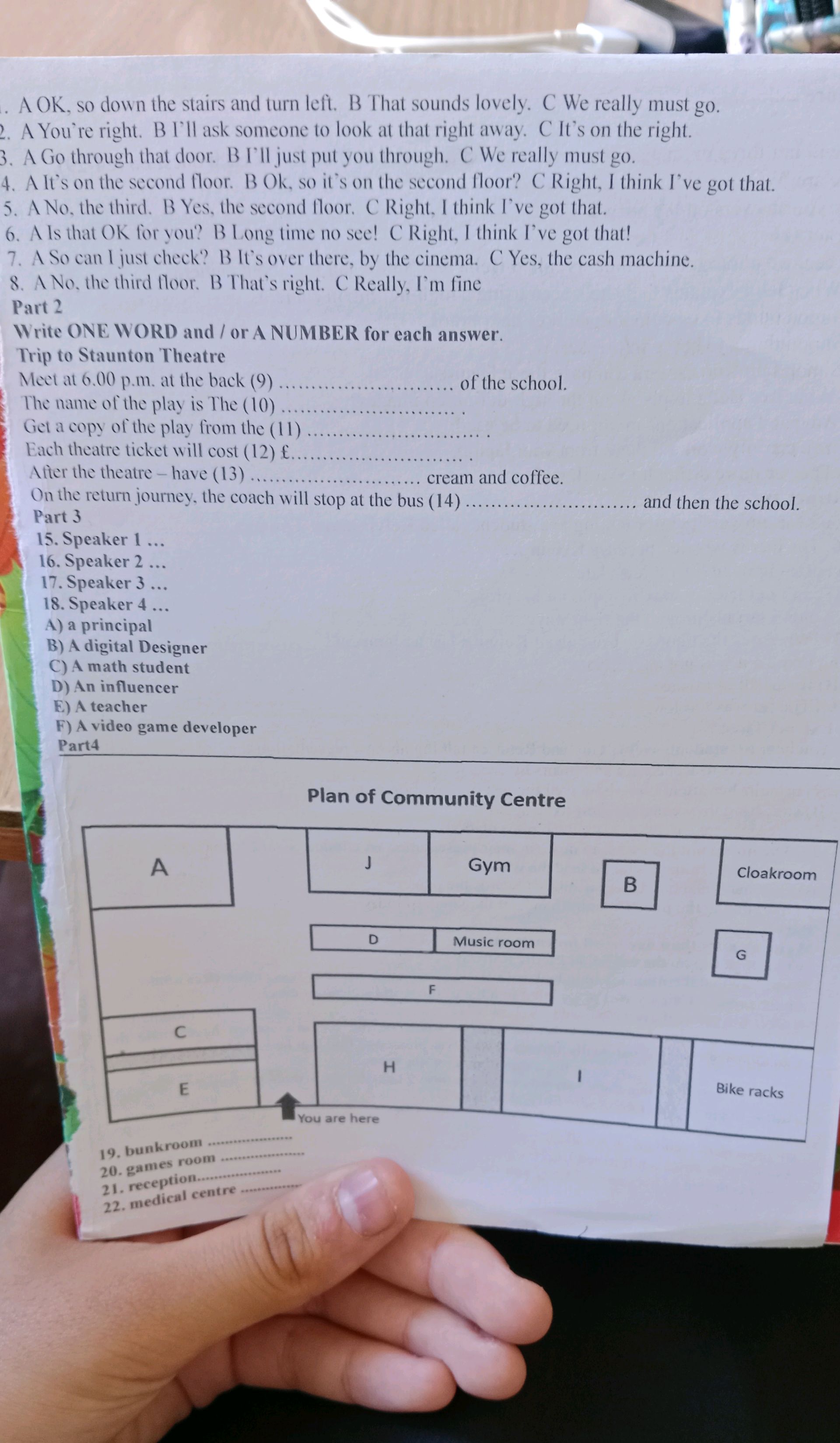 Part 2 Write ONE WORD and / or A NUMBER for | StudyX